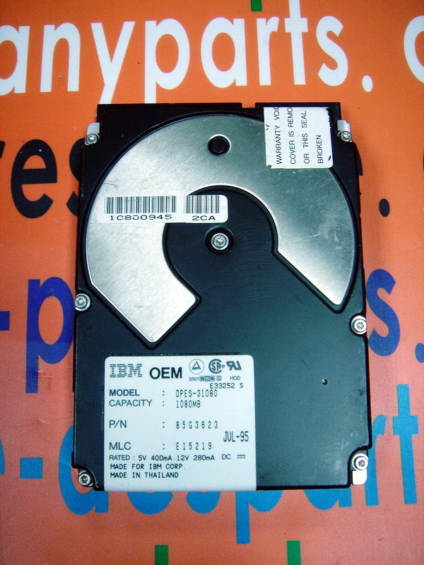 IBM Hard Drive DPES-31080 / 85G3623 50PIN 1GB - PLC DCS SERVO Control MOTOR POWER SUPPLY IPC ROBOT